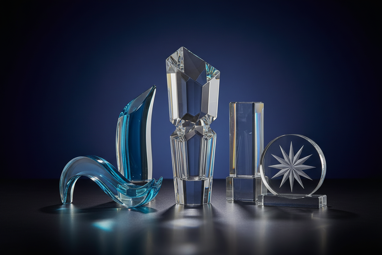 The elegance of glass trophies for special achievements – Meru Trophy
